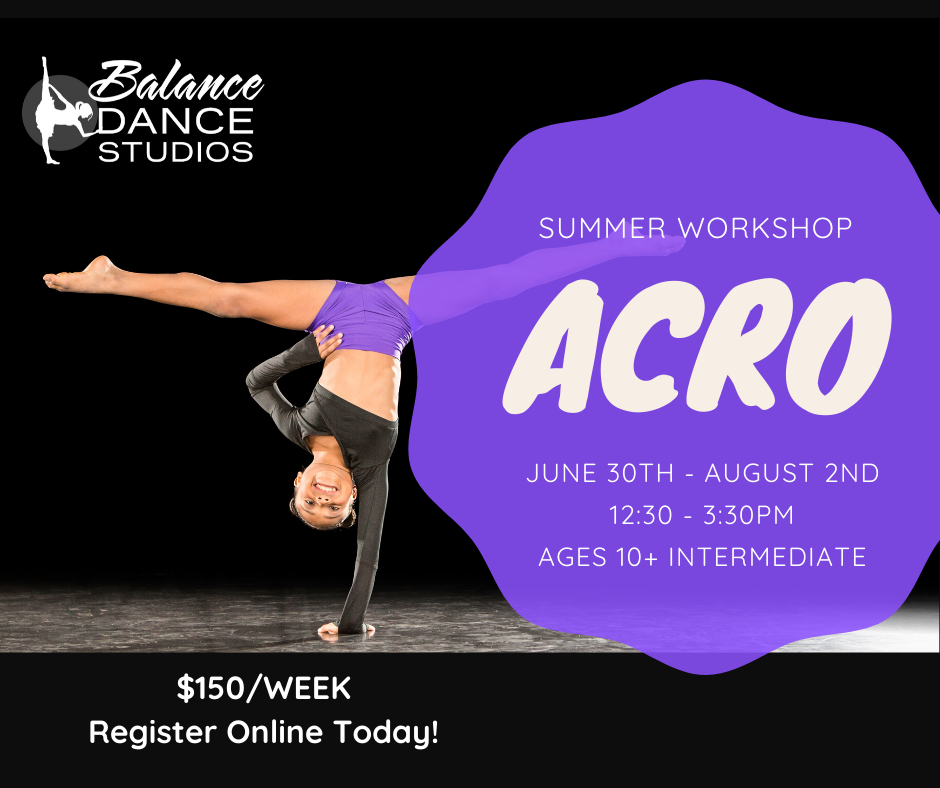 BDS ACRO Workshop-3 - Balance Dance Studios | Dance Classes | Adults | Kids