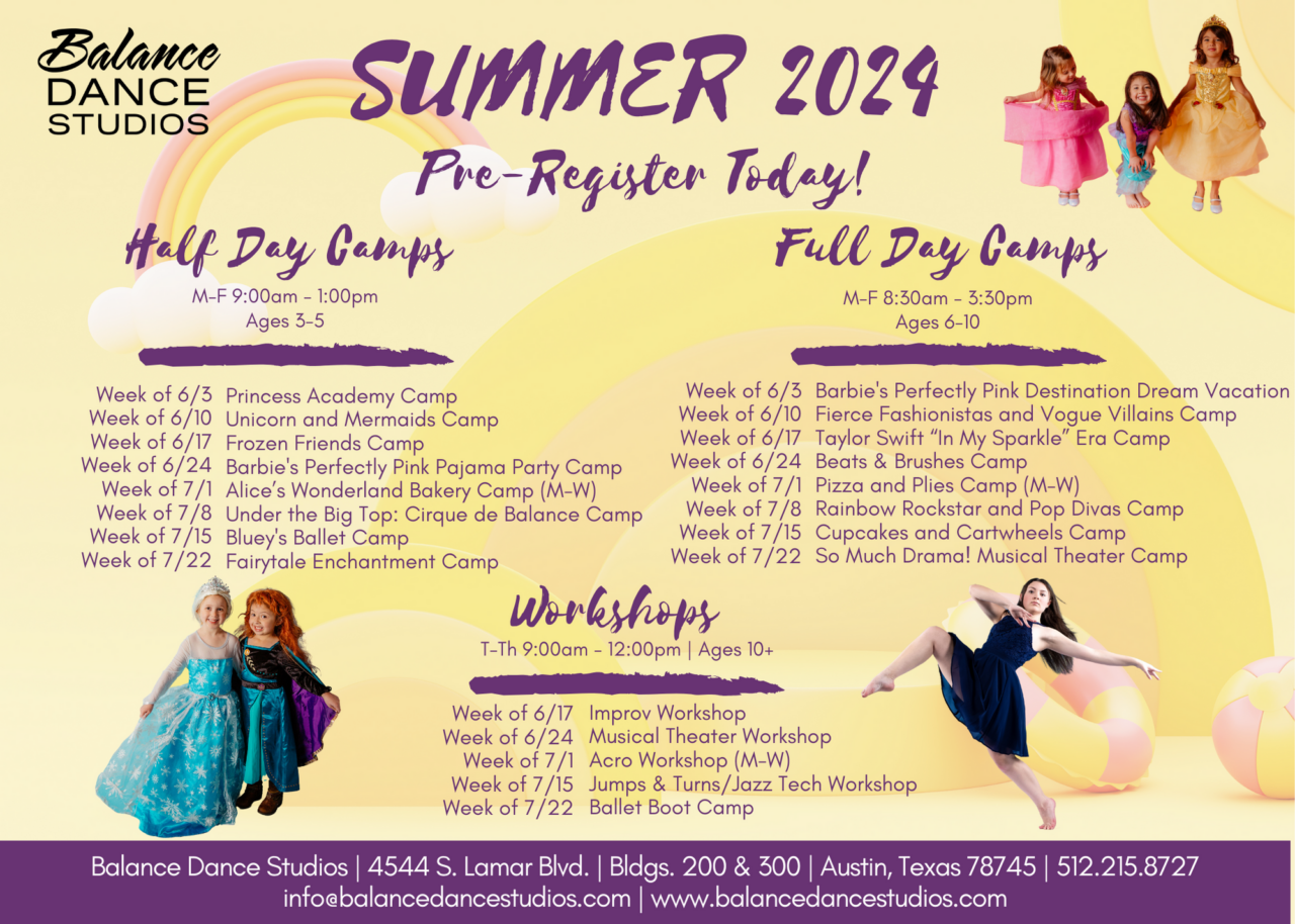 Summer Pre-Reg 2024 - Balance Dance Studios | Dance Classes | Adults | Kids
